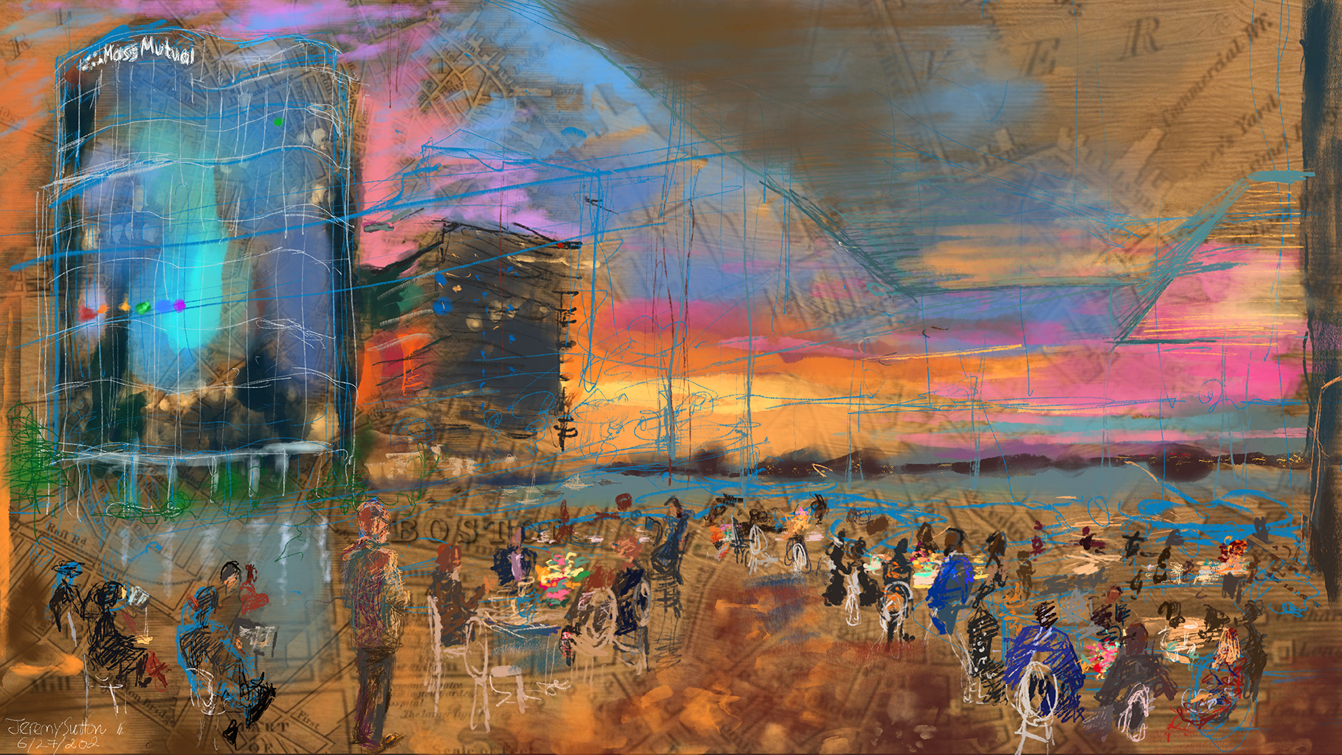 Jeremy Sutton Studios Sunset VVIP Dinner Virtual Mural in the Institute ...