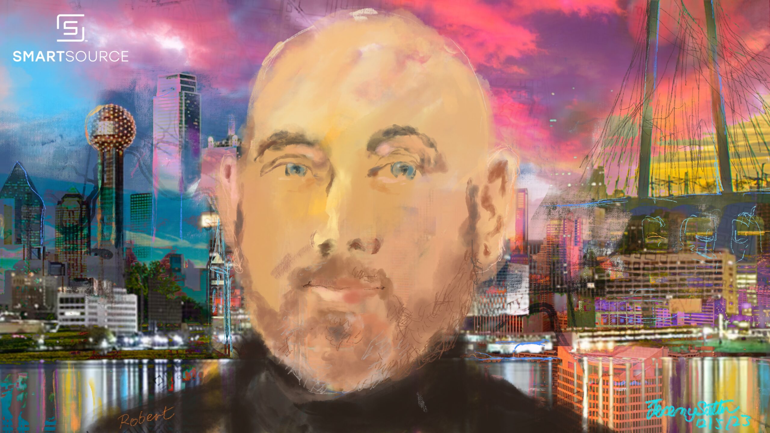 Jeremy Sutton Studios Painting Expressive Portraits at a Trade Show ...